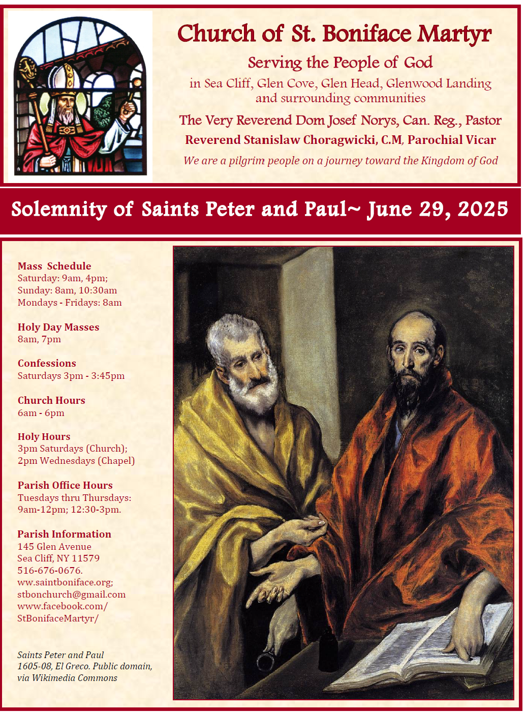 Our Parish Bulletin | St. Boniface Martyr Parish